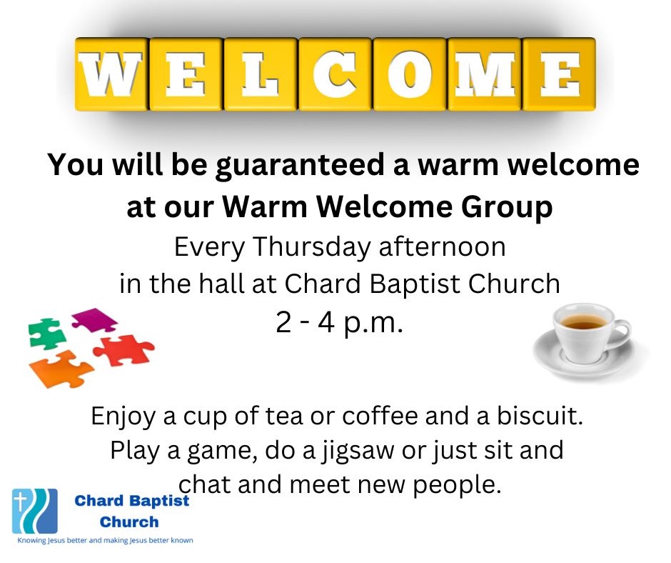 Warm Welcome Group – starting Thursday 23rd November 2023 – Chard ...